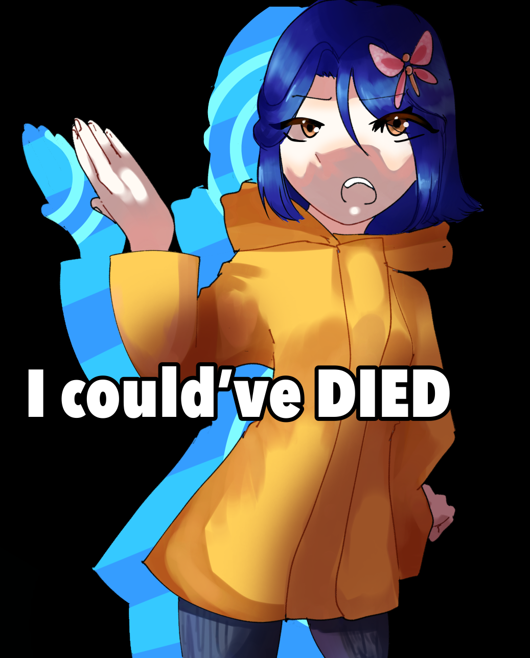 I almost fell down a well yesterday mom - ibisPaint