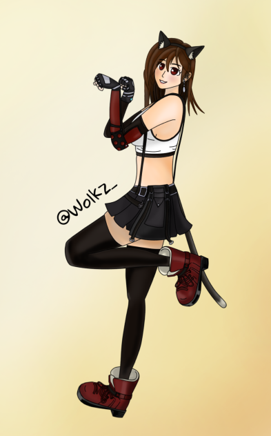 FF VII - Neko Tifa - ibisPaint