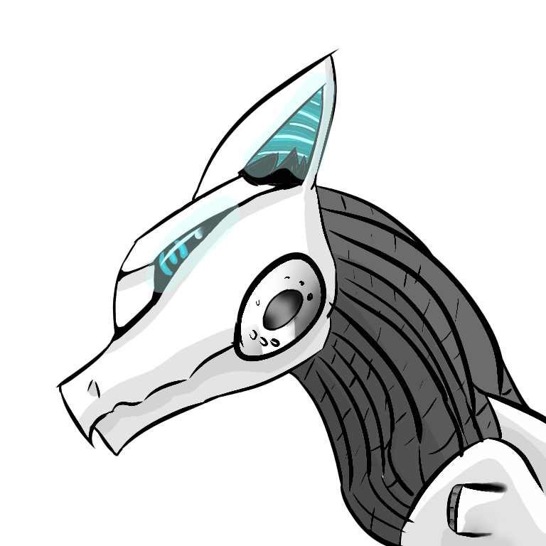 Robot wolf head - ibisPaint