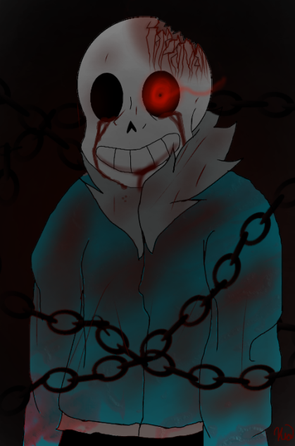 Horrortale sans,dead in chains - ibisPaint