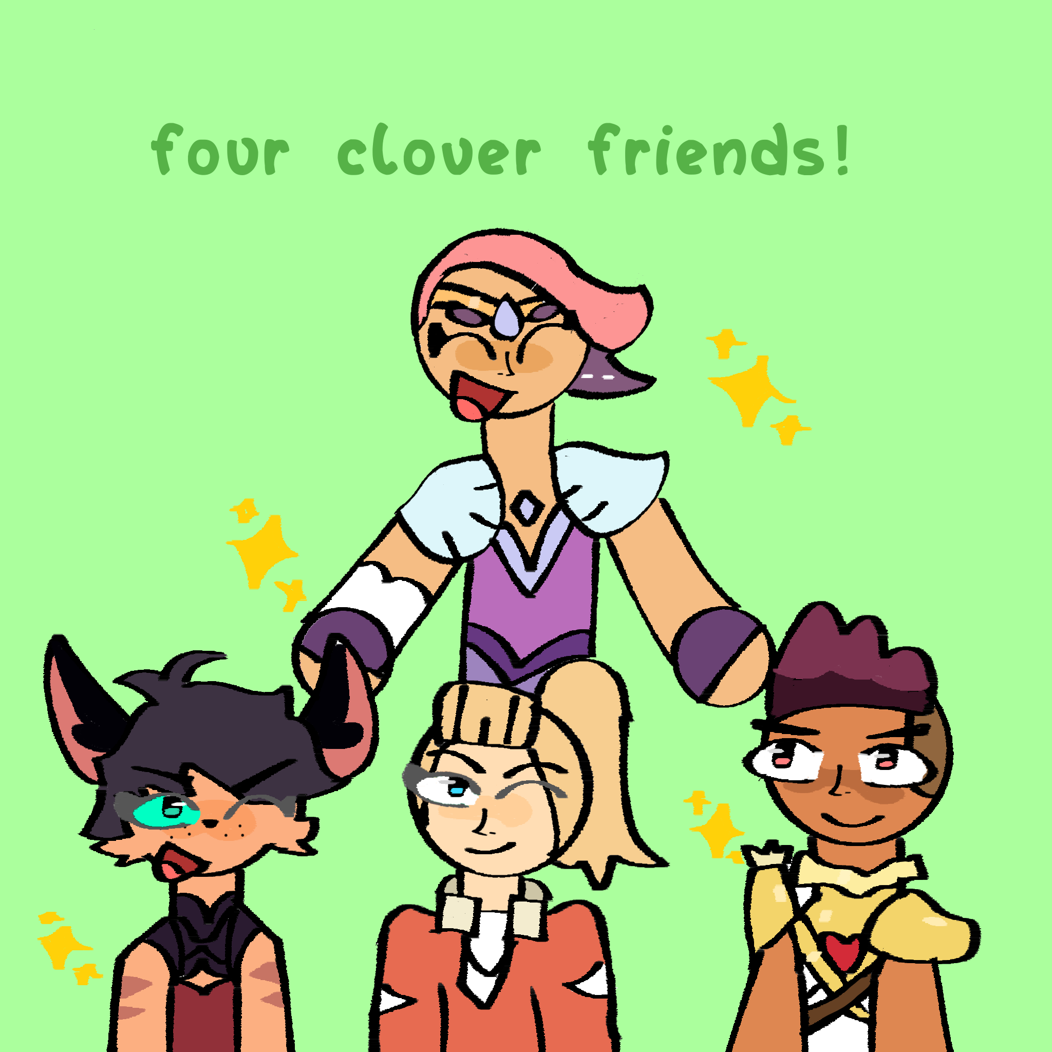 four clover friends!🍀 - ibisPaint