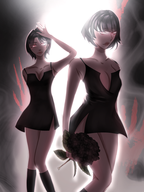 Black Flowers - ibisPaint