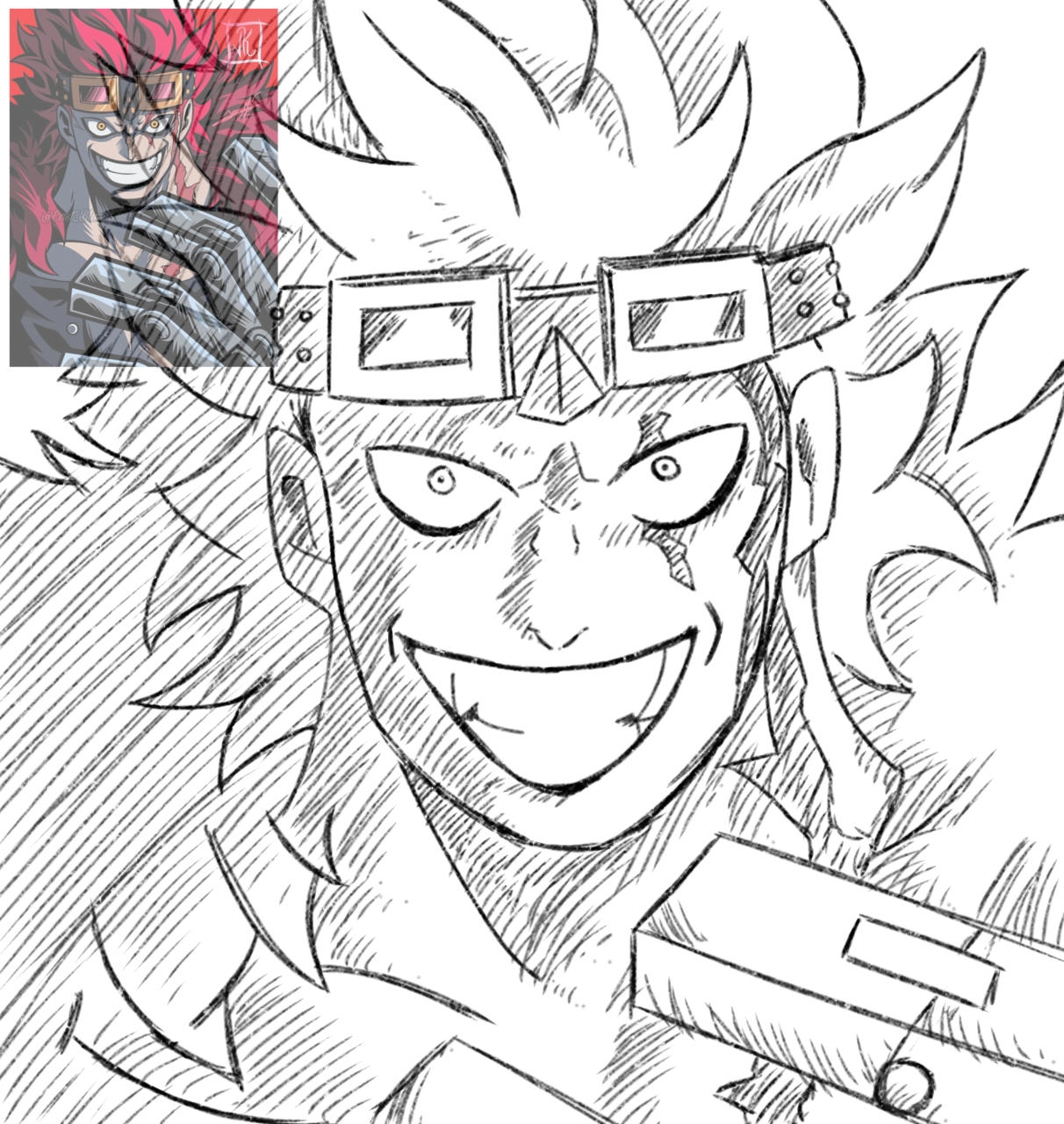 re-sketching Eustass Kidd - ibisPaint