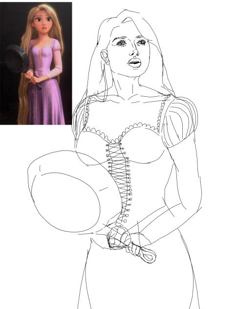 Rapunzel wip!! - ibisPaint