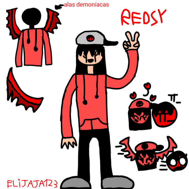 Redsy OC,la fangirl de elias - ibisPaint