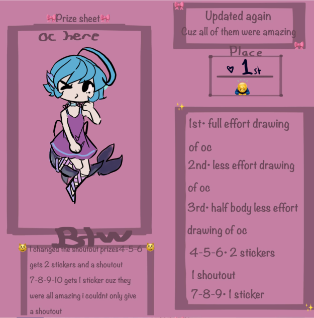 Prize sheet for Nami - ibisPaint