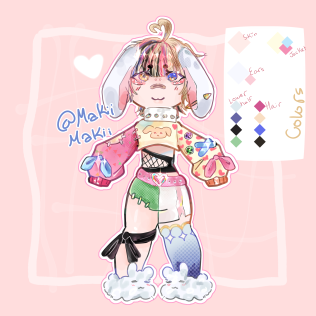 cute rabbit character - ibisPaint