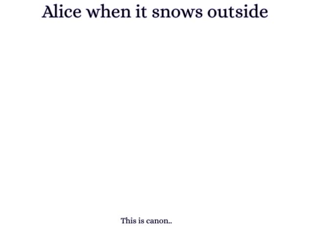 Alice when it snows outside - ibisPaint