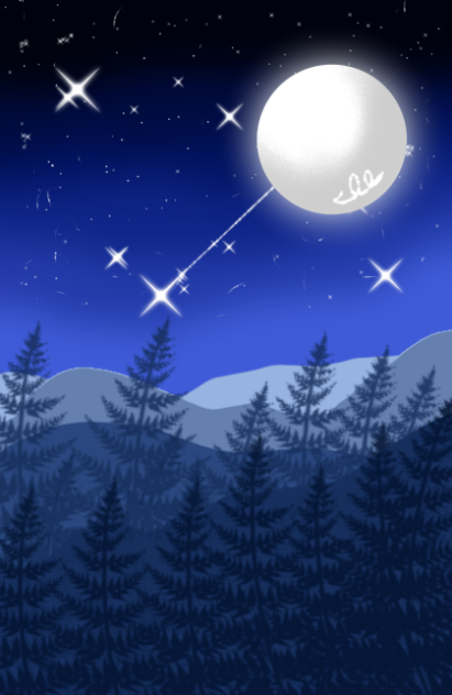 A blue night 🟦🔵 - ibisPaint