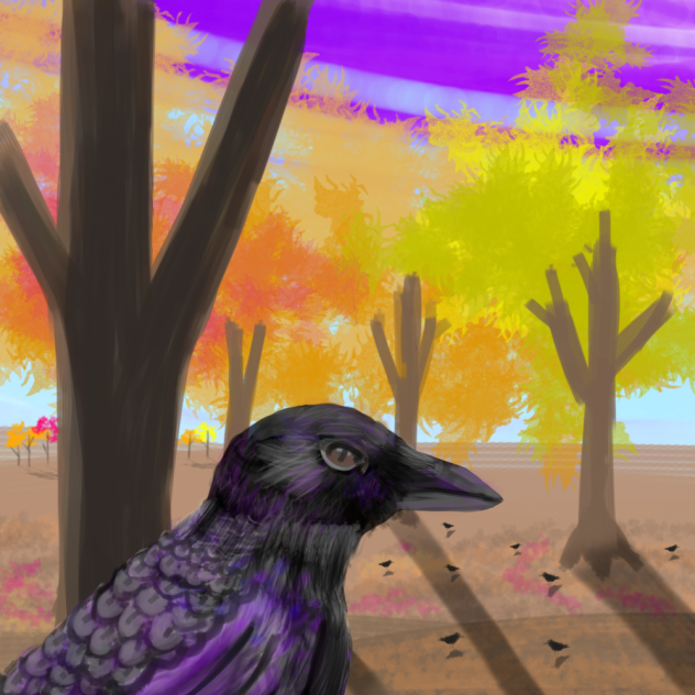 Fall Crow Drawing - ibisPaint