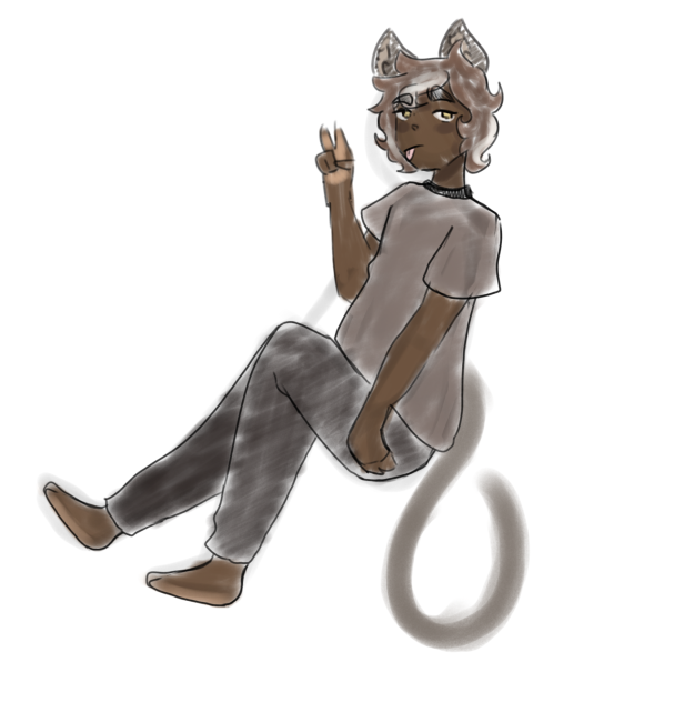 Ghost cat boy sketch - ibisPaint