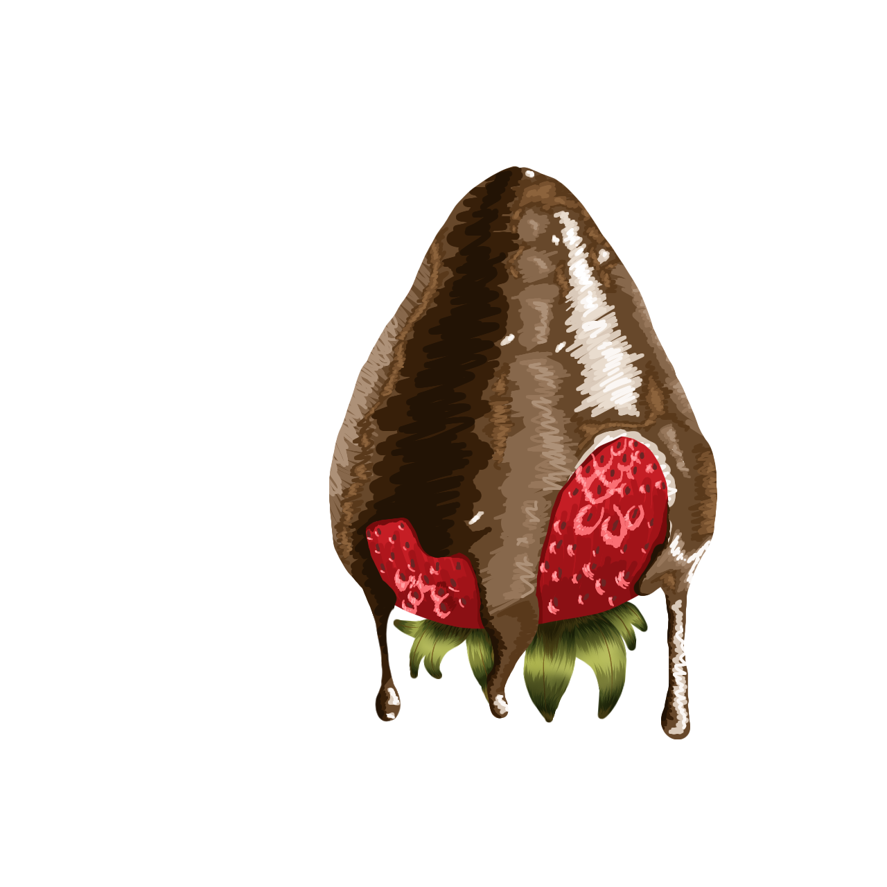 Strawberry with chocolate 🍓 - ibisPaint