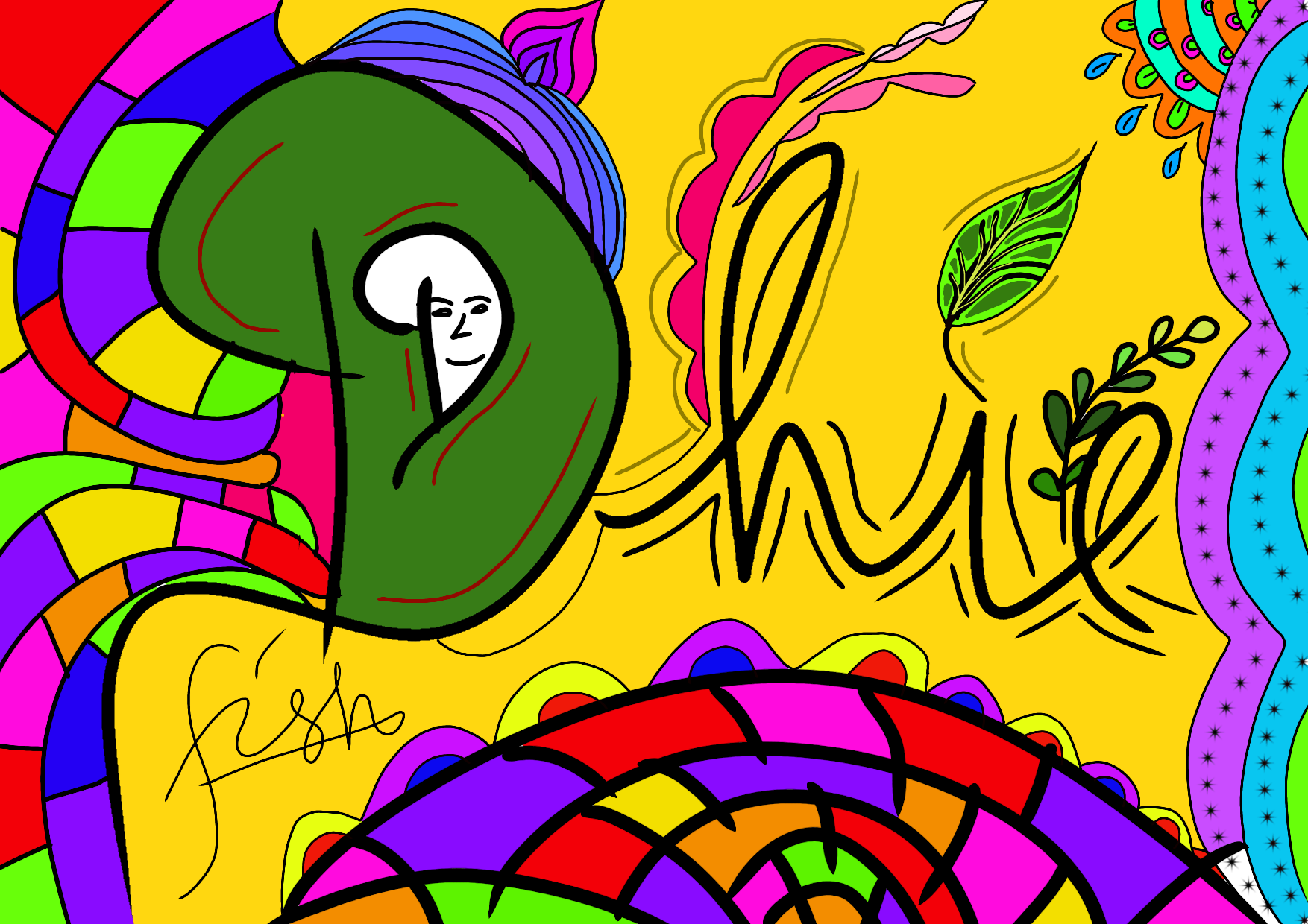 illustration flat drawing full color 4 - ibisPaint