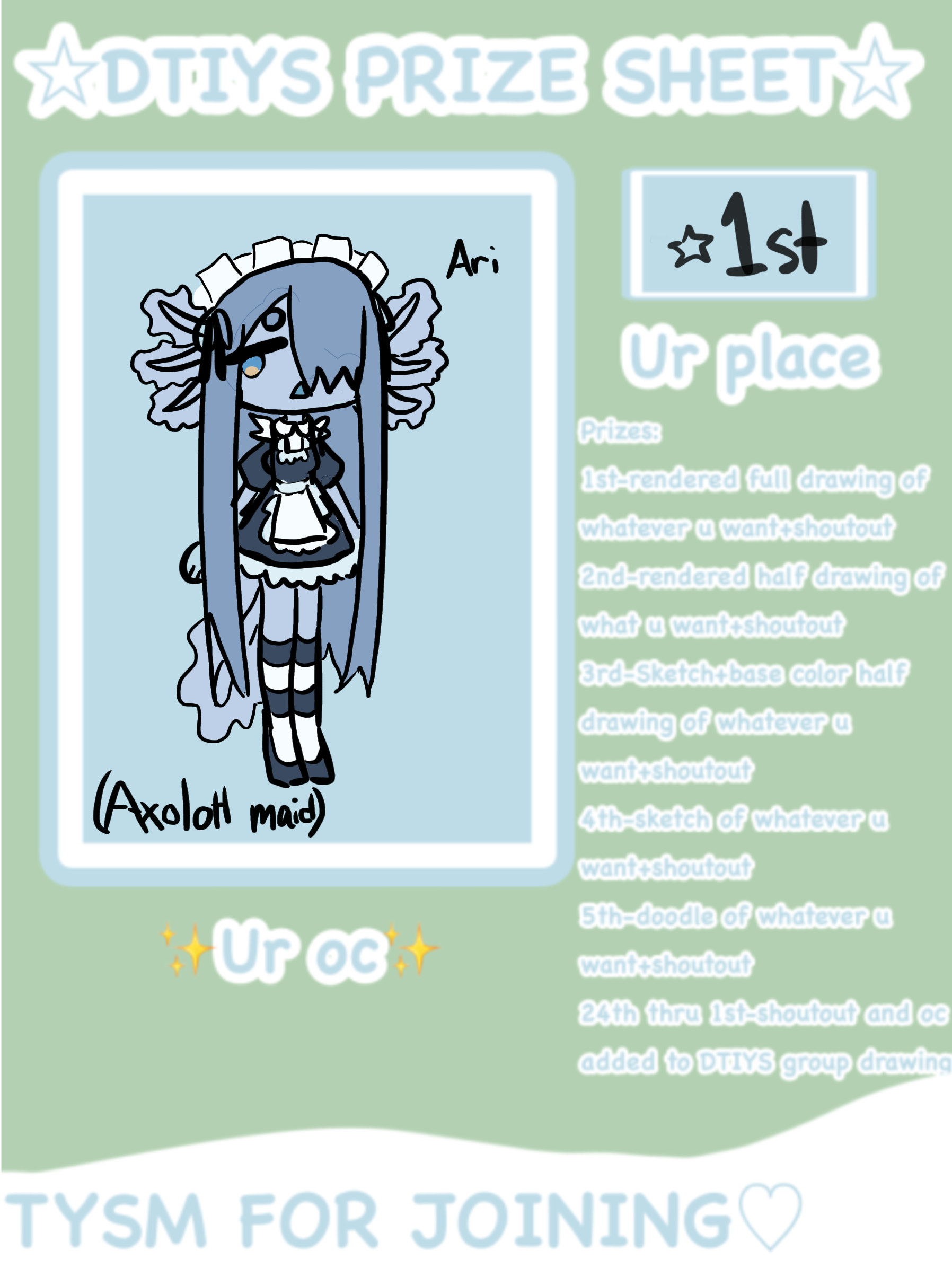 Prize sheet for Dreamer - ibisPaint