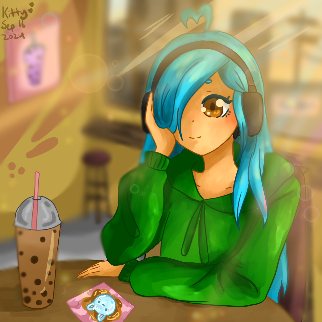 Boba DTIYS 🧋 💚🦋 - ibisPaint