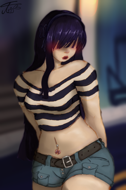 The Girl on The Street - ibisPaint