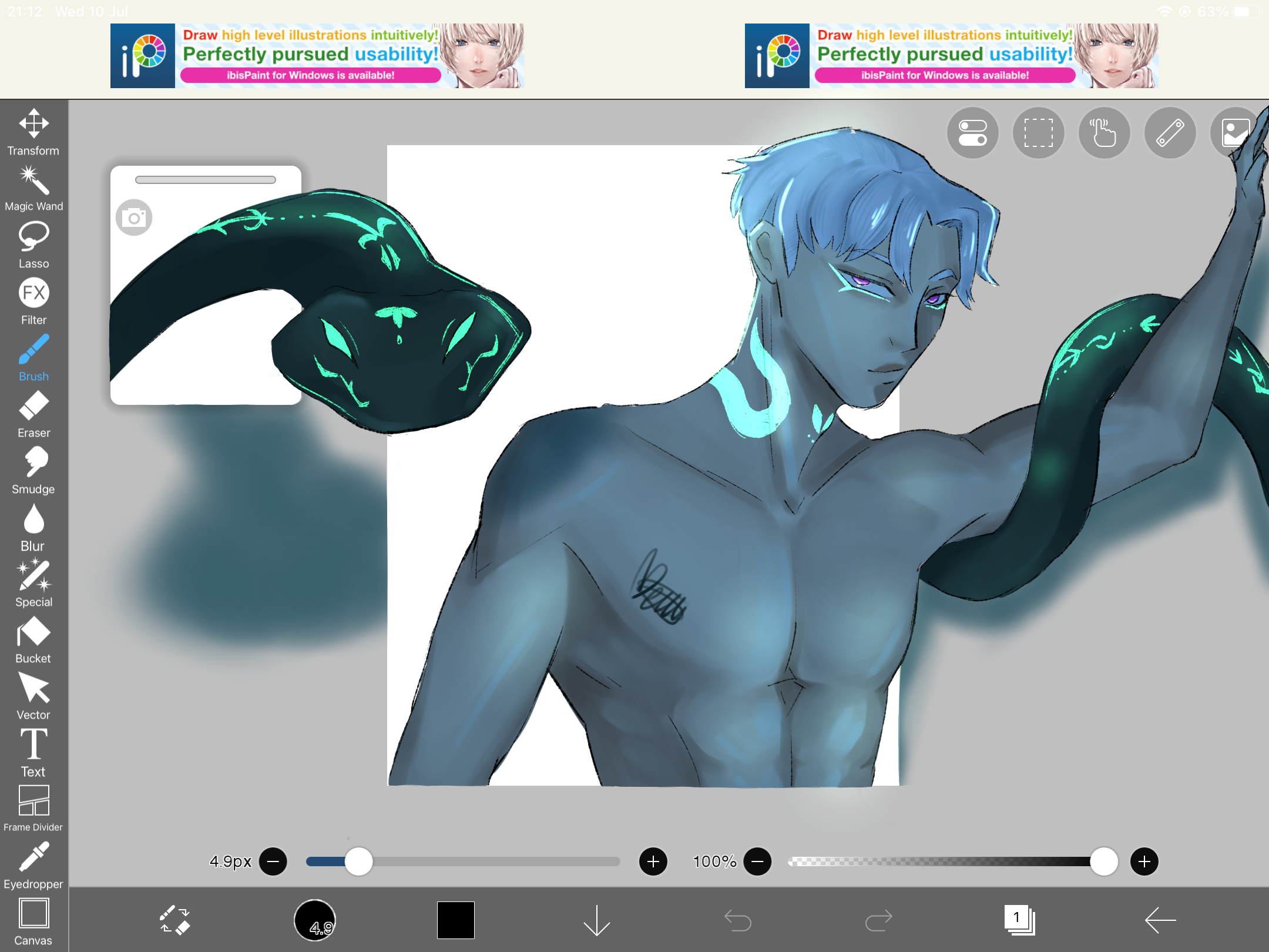 Guy with snake 🐍 - ibisPaint