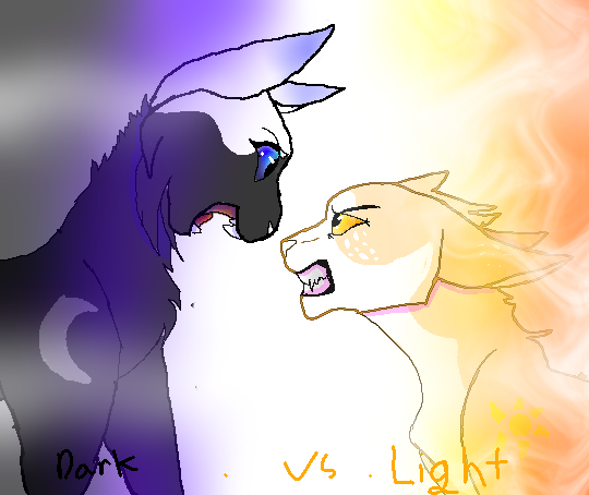 Light vs dark theme warrior cats - ibisPaint