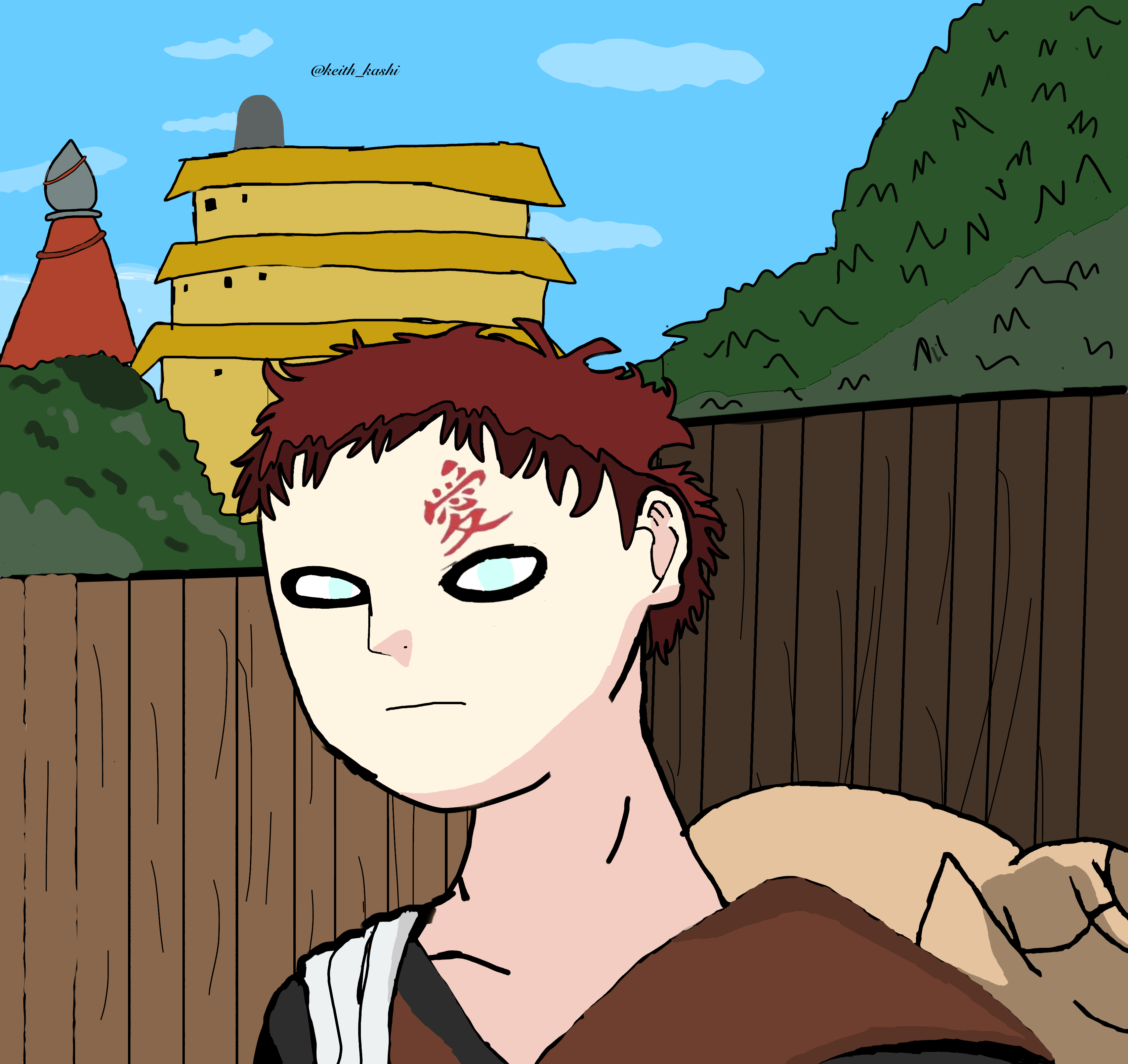 Gaara of The Sand, Naruto, Shonen Jump. - ibisPaint