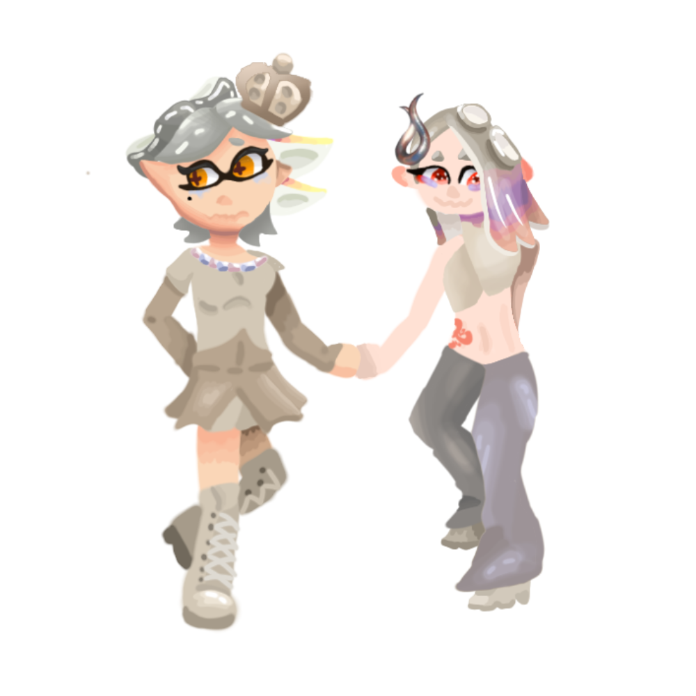 Marie and Shiver 💚x💙 ;3 DONE - ibisPaint