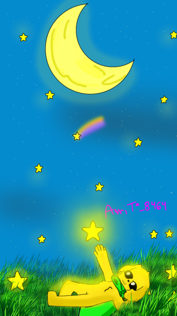 una noche estrellada - ibisPaint