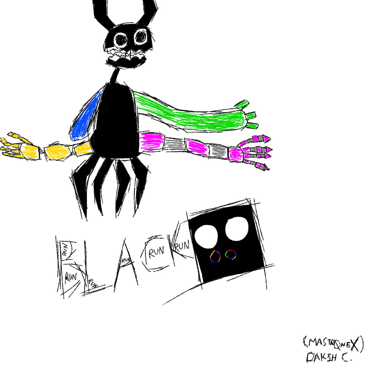 BLACK... Rainbow Friend - ibisPaint