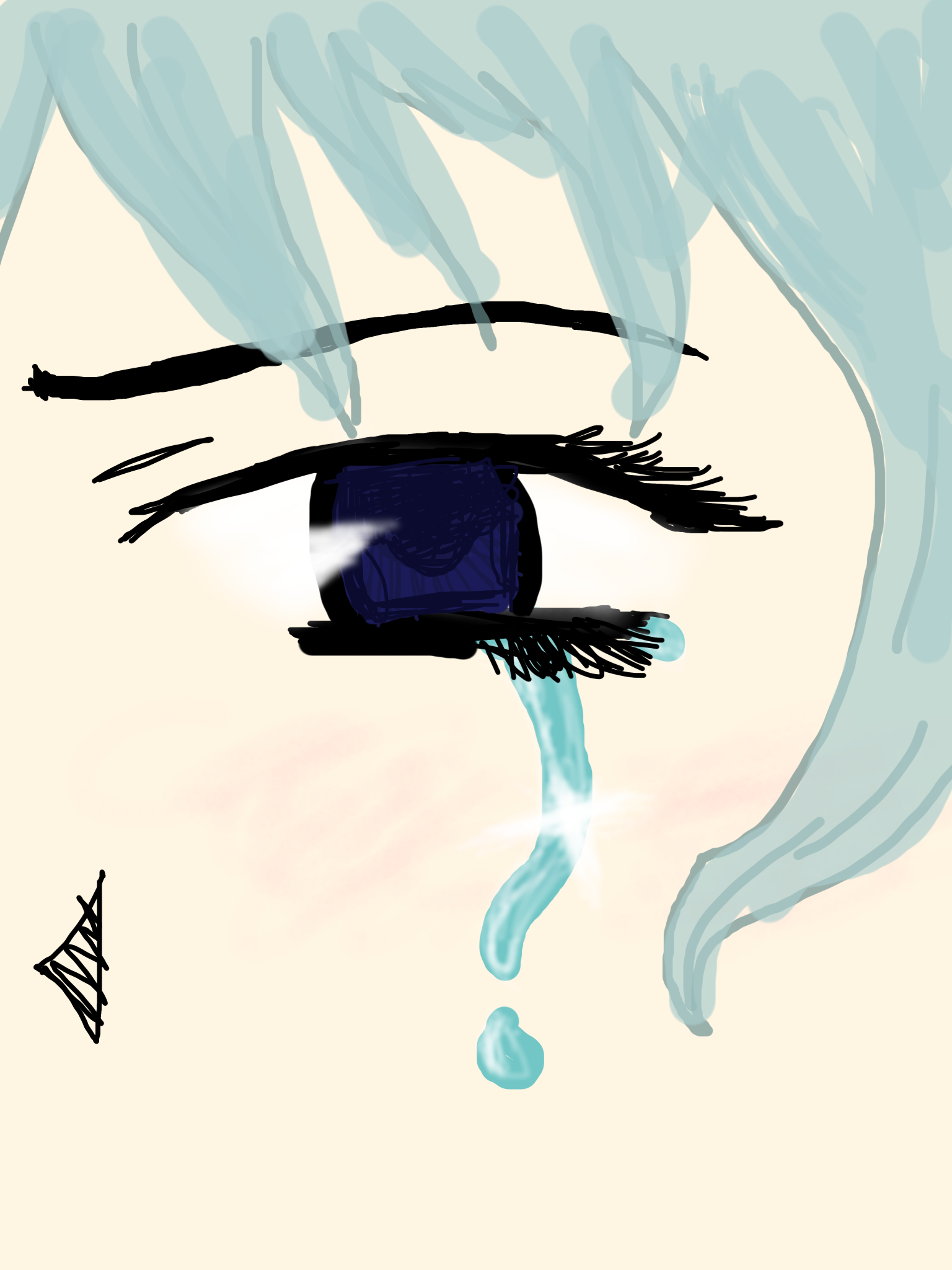 close up crying - ibisPaint