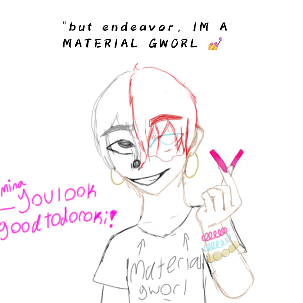 Todoroki being a material girl - ibisPaint