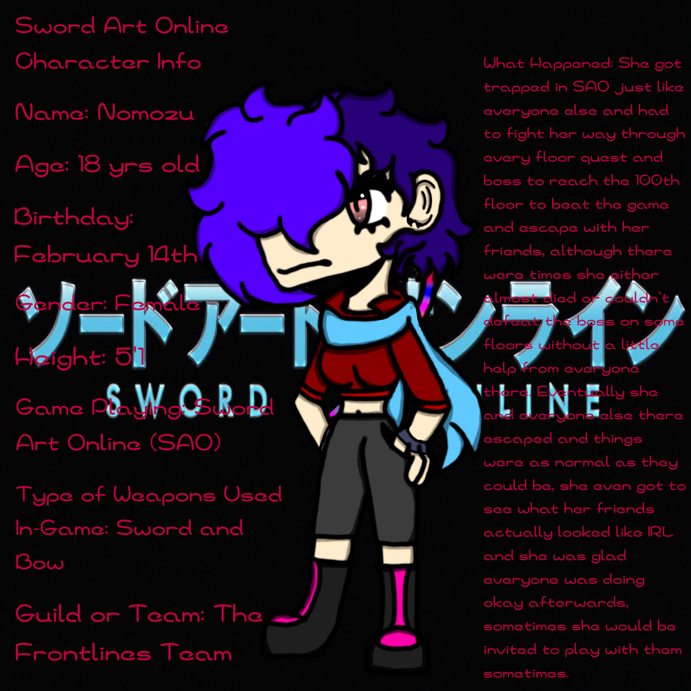 Sword Art Online OC - Nozomu - ibisPaint