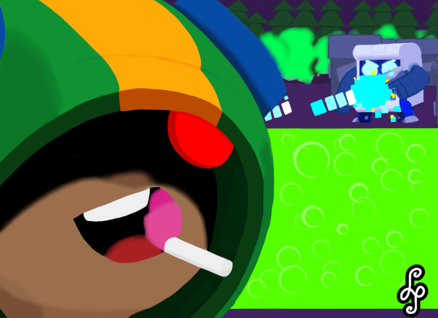 2nd creation. Leon vs 8-bit - ibisPaint