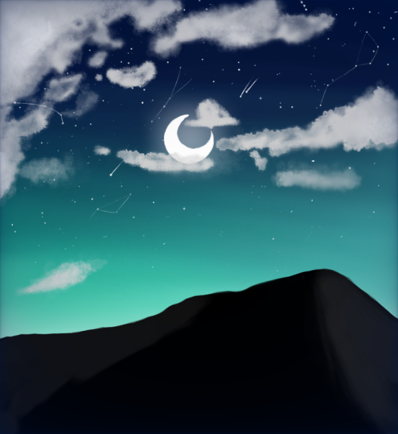The night sky - ibisPaint