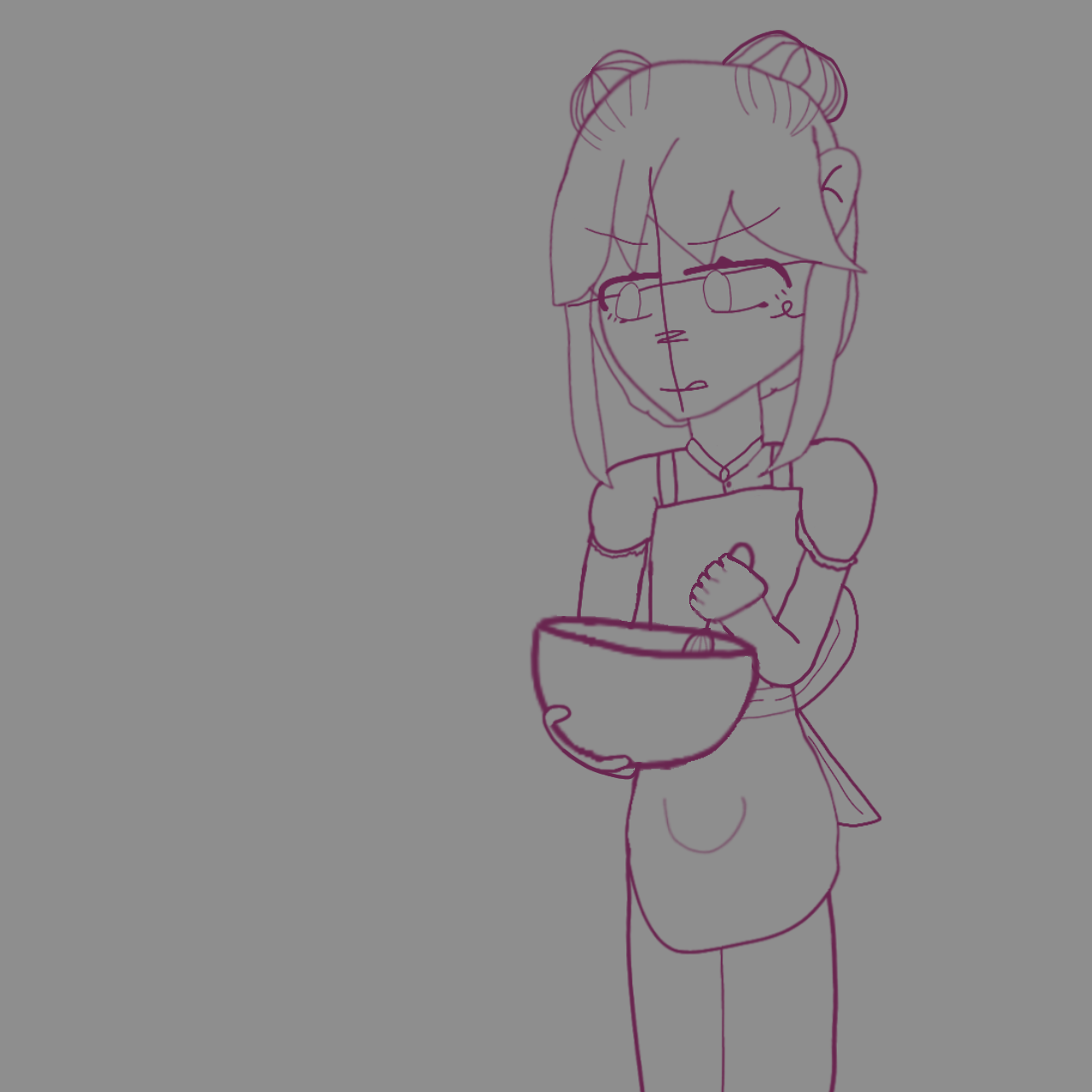 Elle drawing WIP - ibisPaint