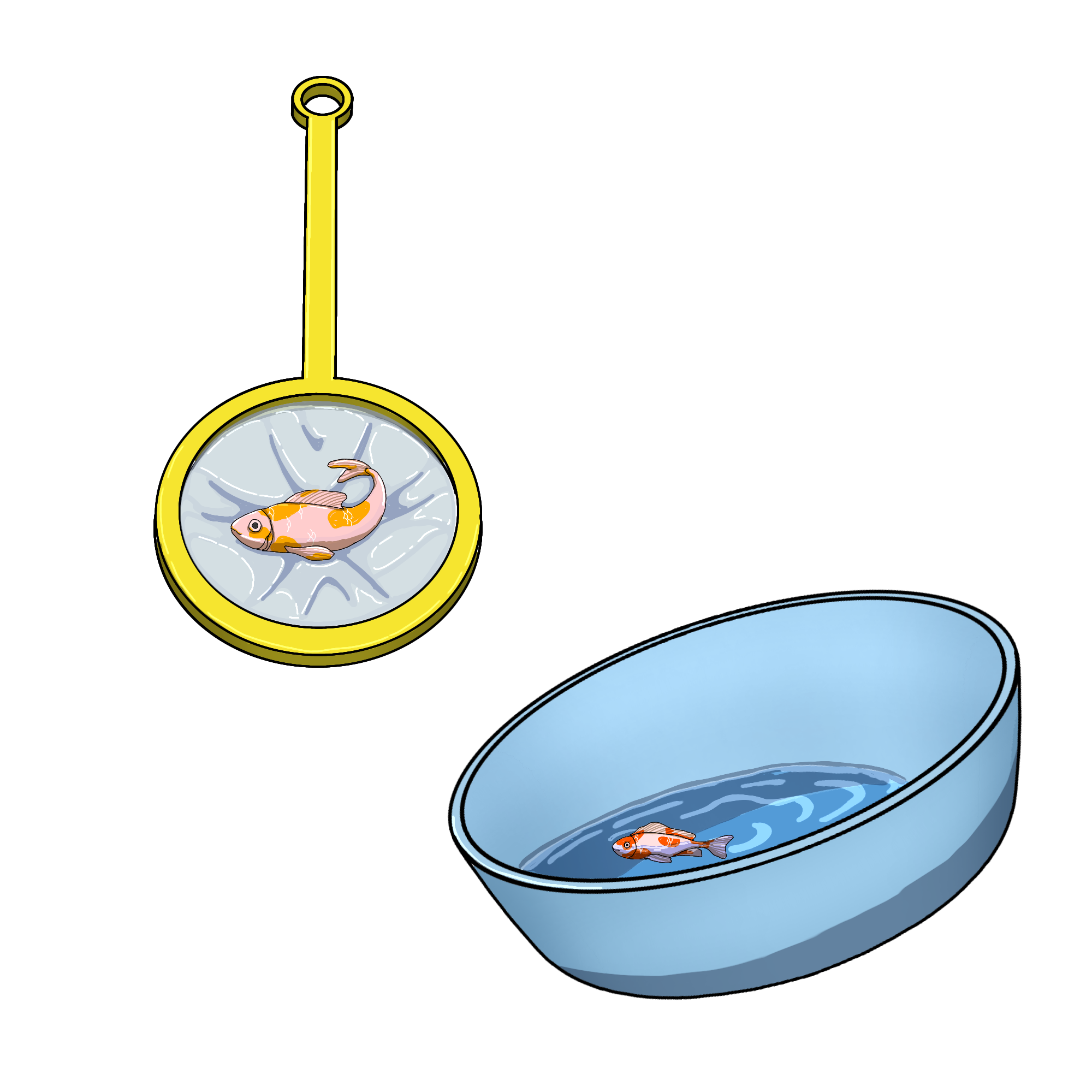 Fish Scooping Game Props 2 - ibisPaint