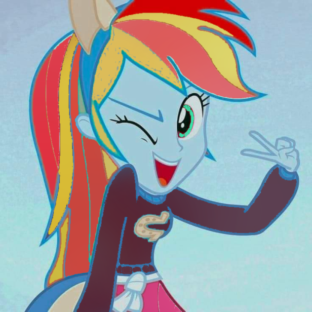 rainbow dash into sunset shimmer - ibisPaint
