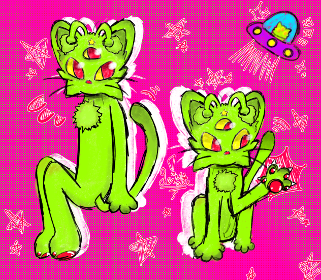 Alien cat - ibisPaint