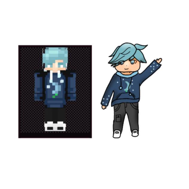 turned my minecraft skin to drawing - ibisPaint