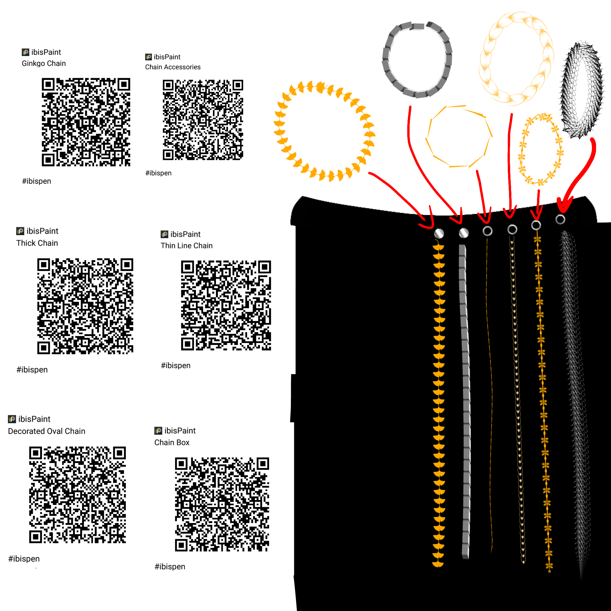 Chain brushes - ibisPaint