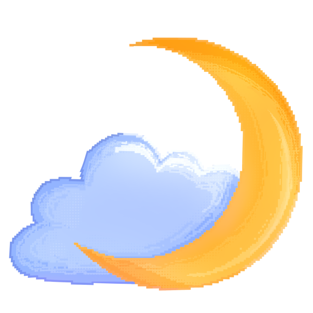 crescent moon (pixel) - ibisPaint