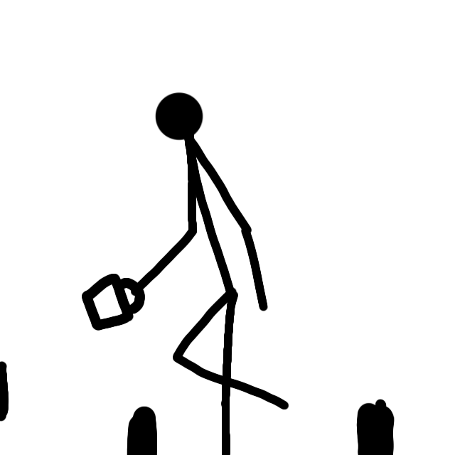 walking stickman - ibisPaint
