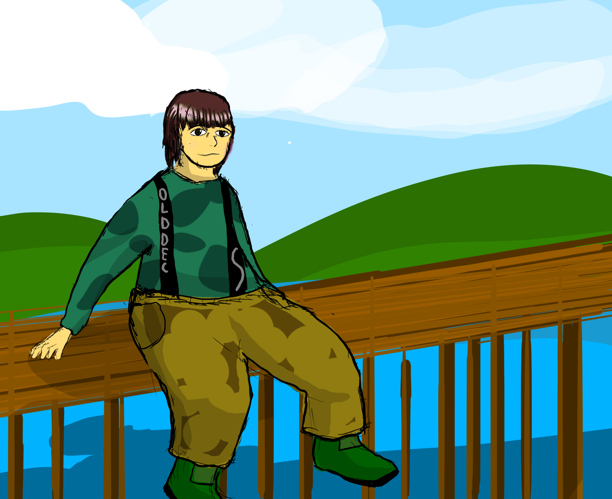 Lake view with Damien - ibisPaint