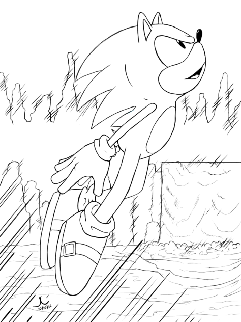 Sonic jump - ibisPaint