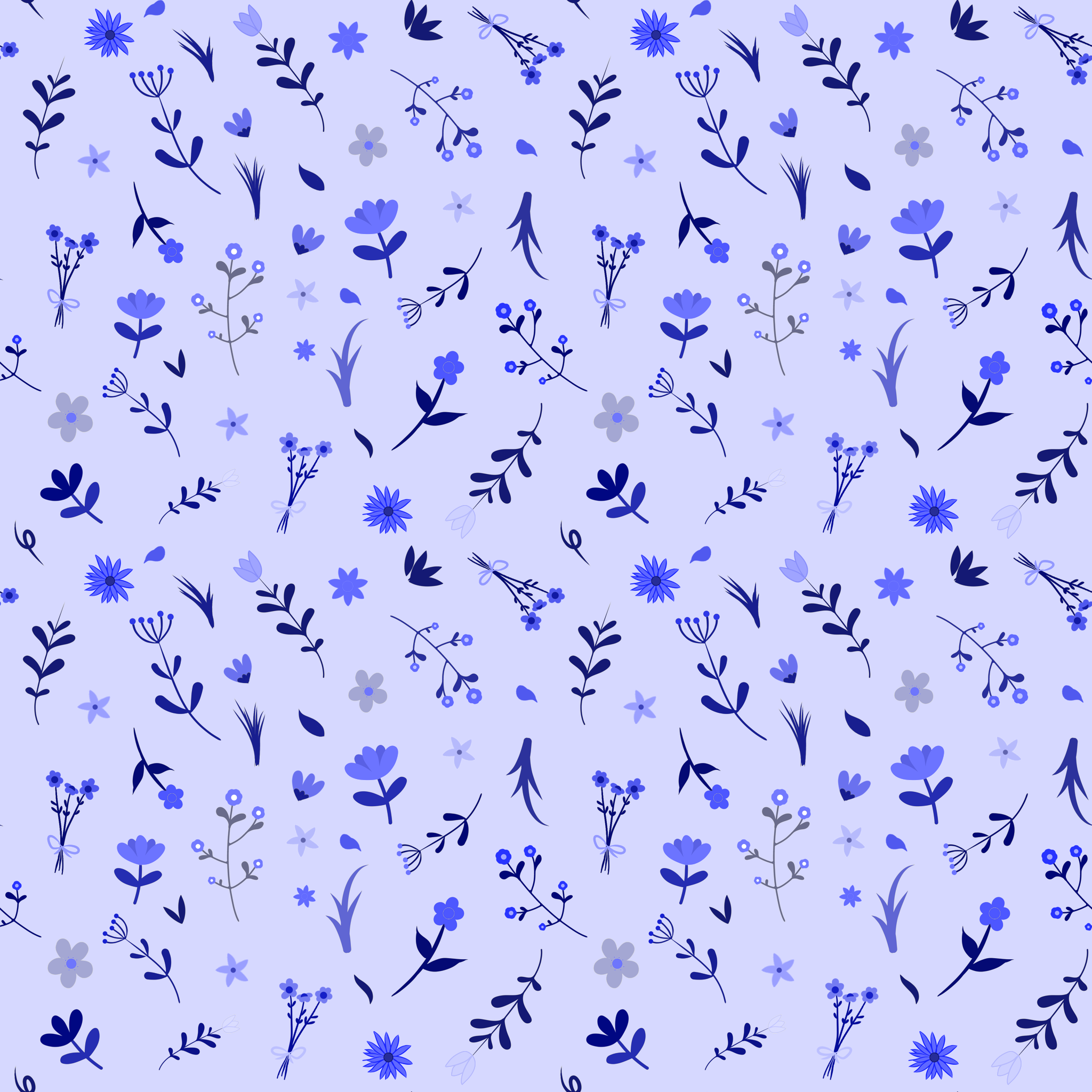 Cute flower pattern Inky - ibisPaint
