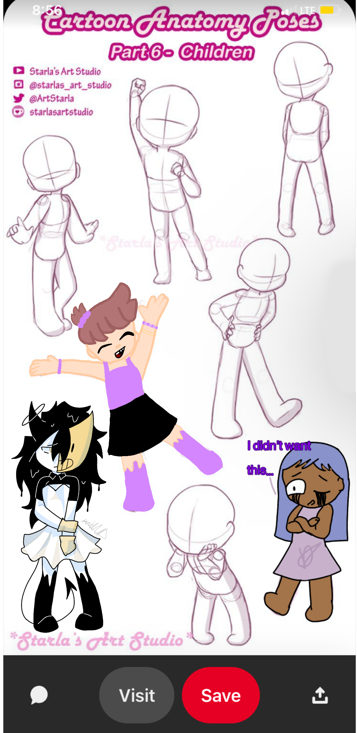 Cartoon character collab - ibisPaint