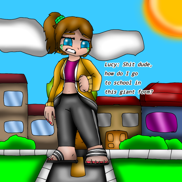 Lucy has giant powers (Lucy's tale) - ibisPaint