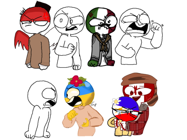 Country humans collab - ibisPaint