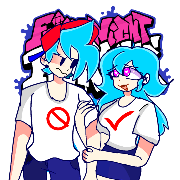 Friday Night Funkin Sky and Bf - ibisPaint