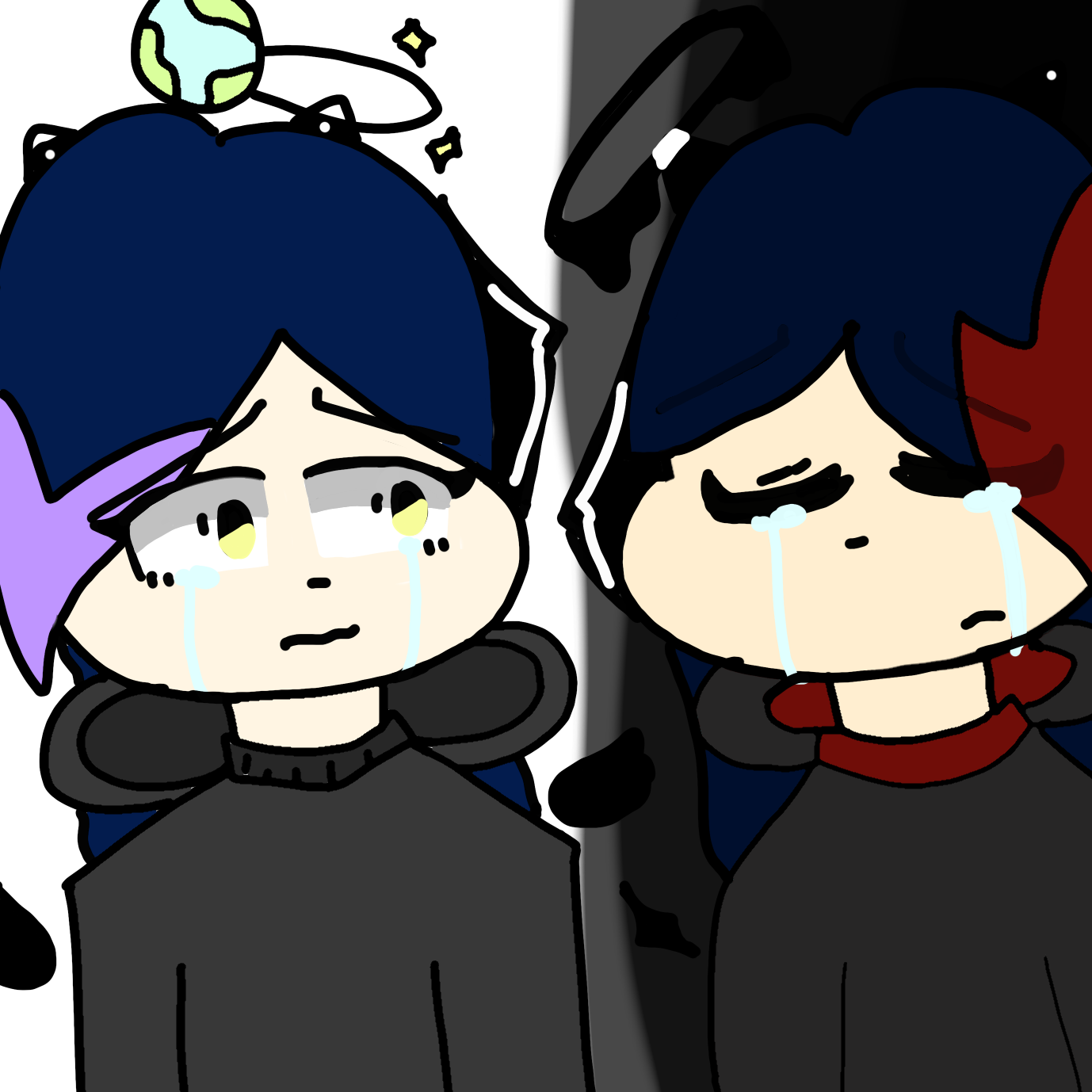 Midnight meets nightmare - ibisPaint