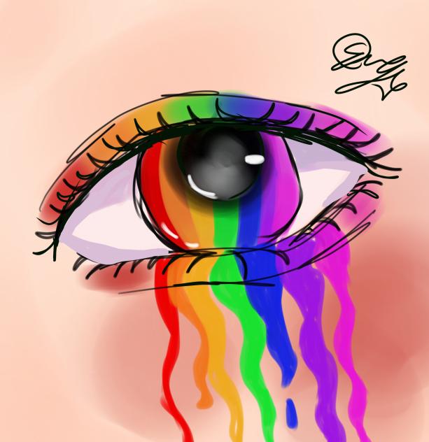 Rainbow eye thing - ibisPaint
