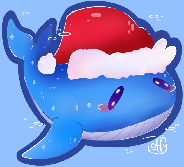 Christmas Whale - ibisPaint