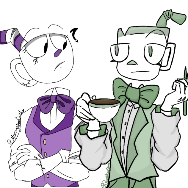 Shard and Chip (cuphead oc Collab) - ibisPaint